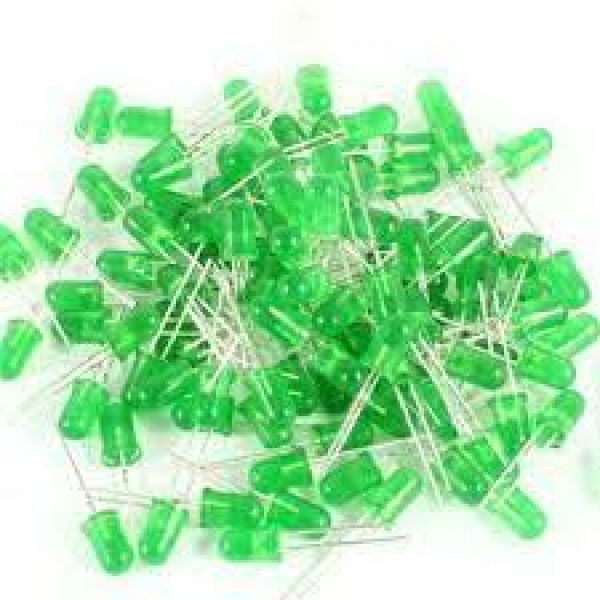LED 5MM GREEN DIFFUSED - Agarwal Electronics